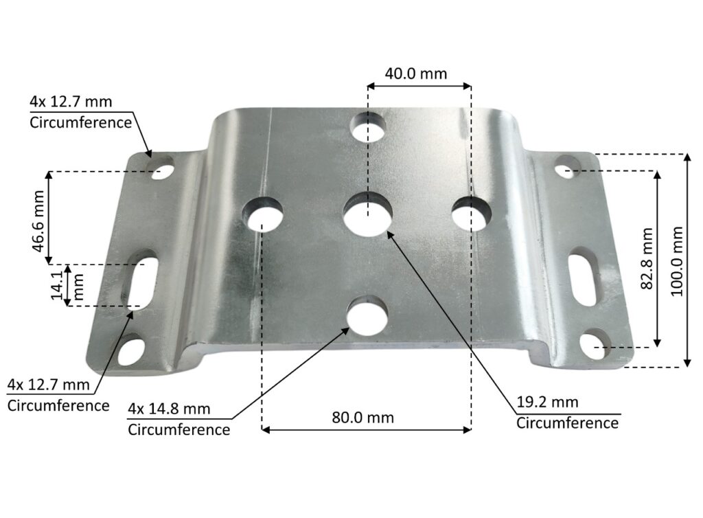 JOCKEY WHEEL BACKING PLATE TROJAN U-BOLT TYPE | Read Bros. Hardware